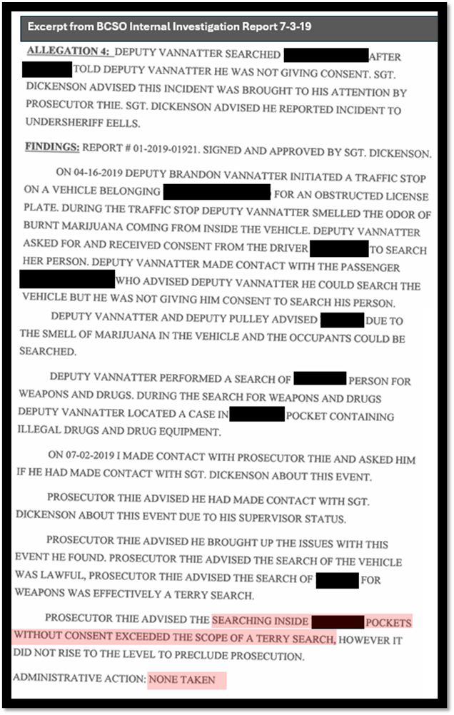 BCSO Internal Investigation – Dickenson For Sheriff